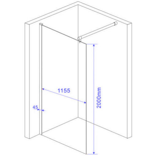 Douche Design 10 mm. inloopdouche met spiegelglas 100 |120 |140 cm ...