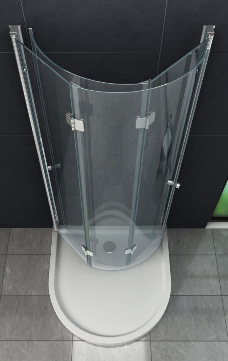 Douchecabine U-vorm opstelling met 2 draaideuren 180 cm.hoog ...