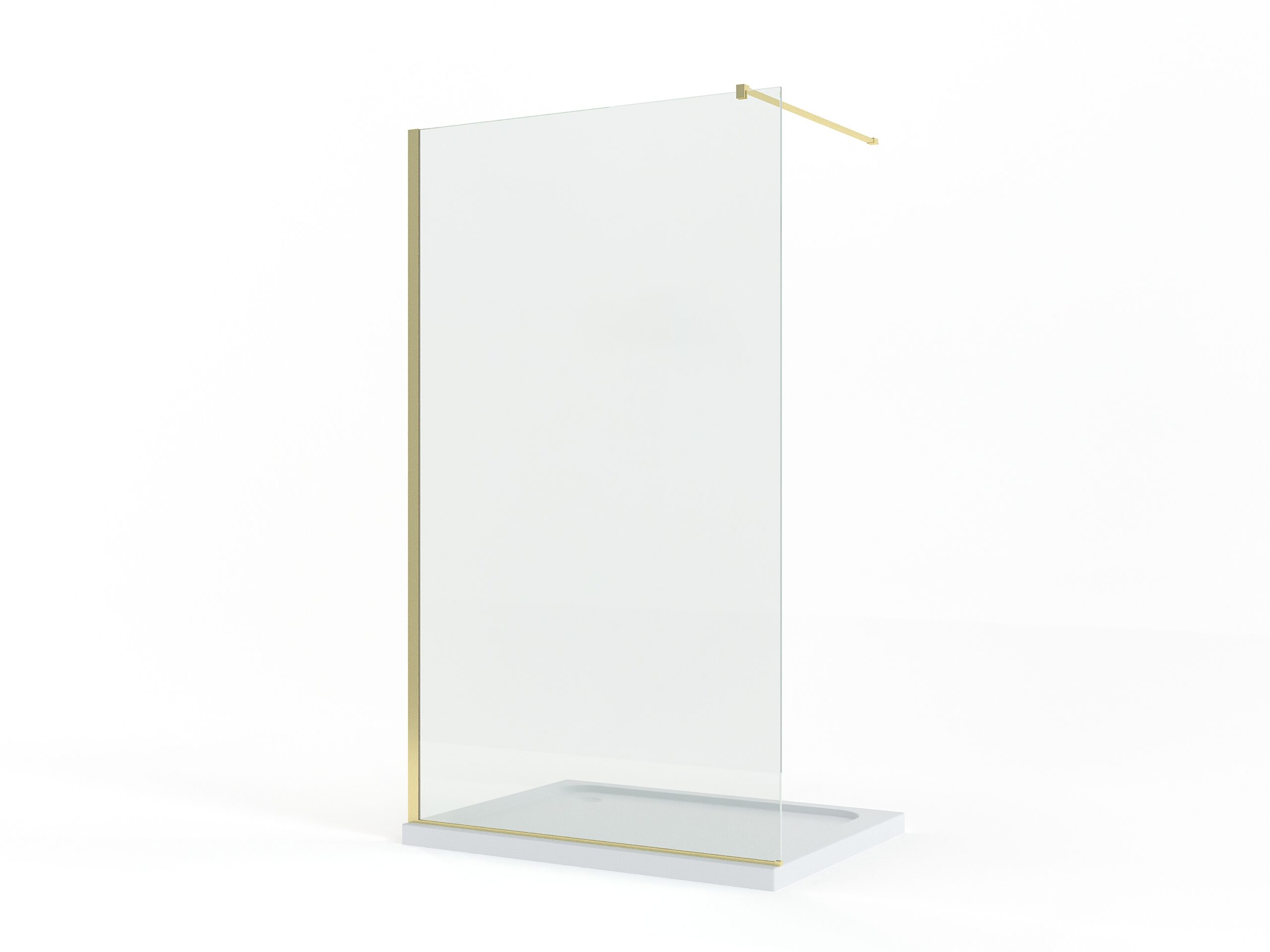 10 mm. Inloopdouche helder glas (Gouden profielen) - www.douchecabine.nl